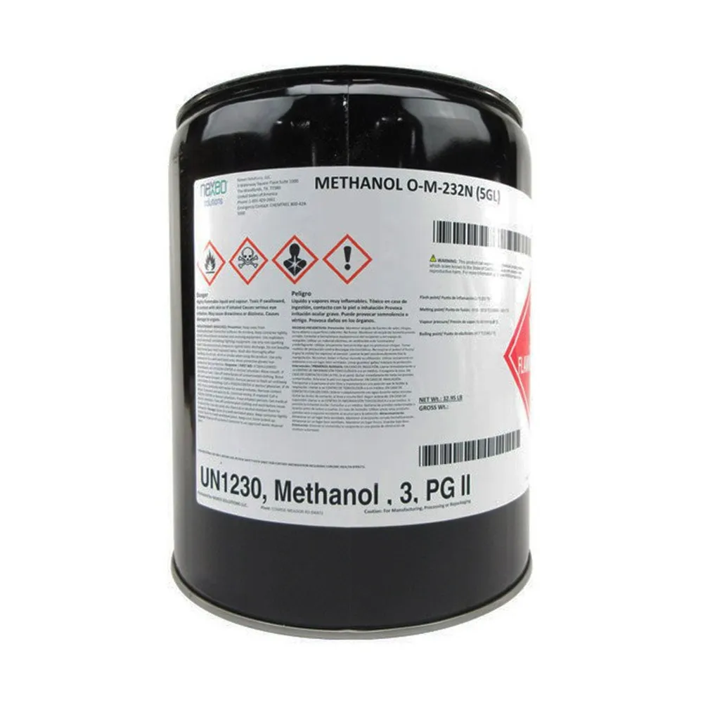 Military Specification O-M-232 Grade A Methanol, Technical - 5 Gallon ...