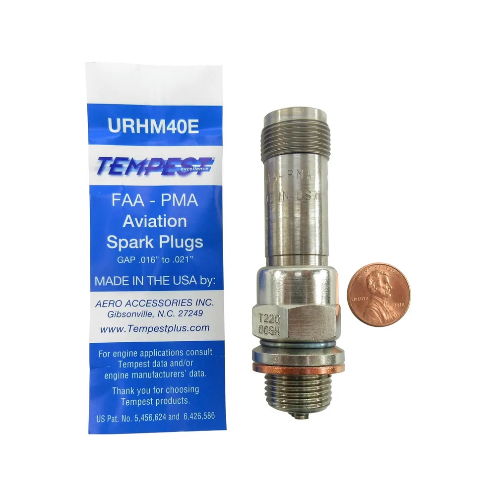 TEMPEST® URHM40E Massive Electrode Aircraft Engine Spark Plug | www ...
